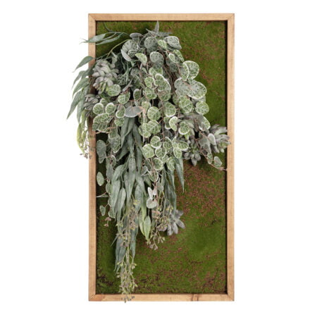 Artificial green cascade plant wall - Décors Véronneau