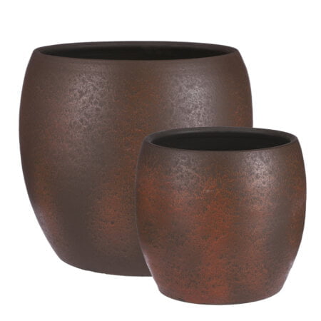 Black plant holder stand with pots, 4,5ft - Décors Véronneau