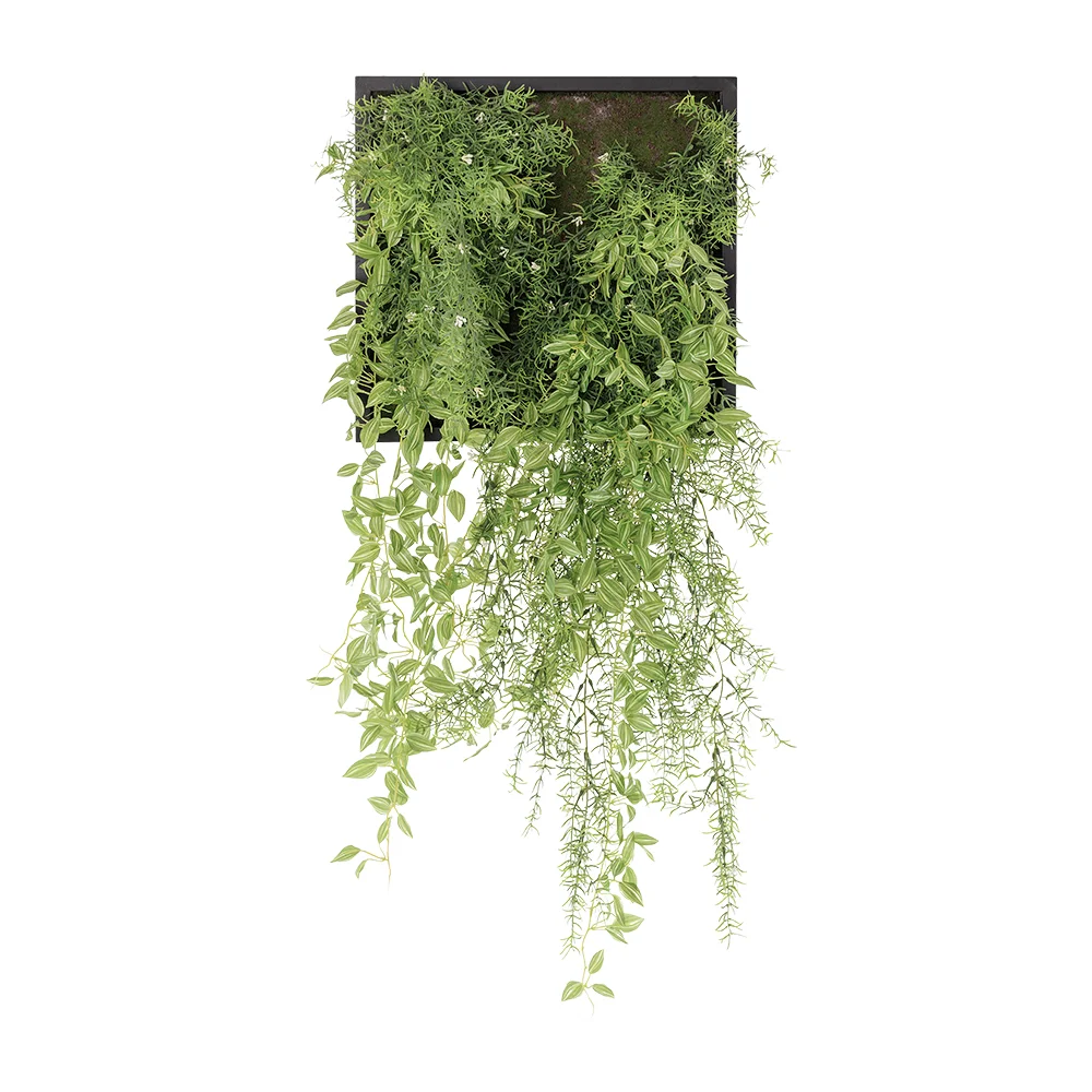 Artificial green cascade plant wall - Décors Véronneau