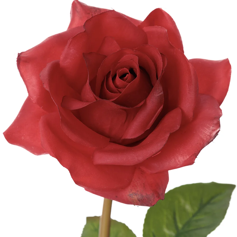 Artificial real touch red rose, 23'' - Décors Véronneau