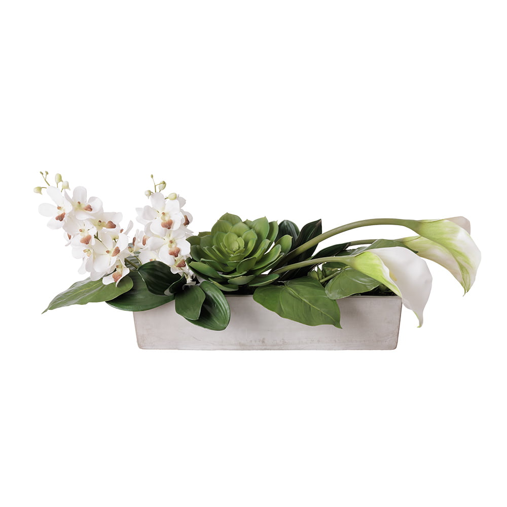 Artificial lily long centerpiece - Décors Véronneau