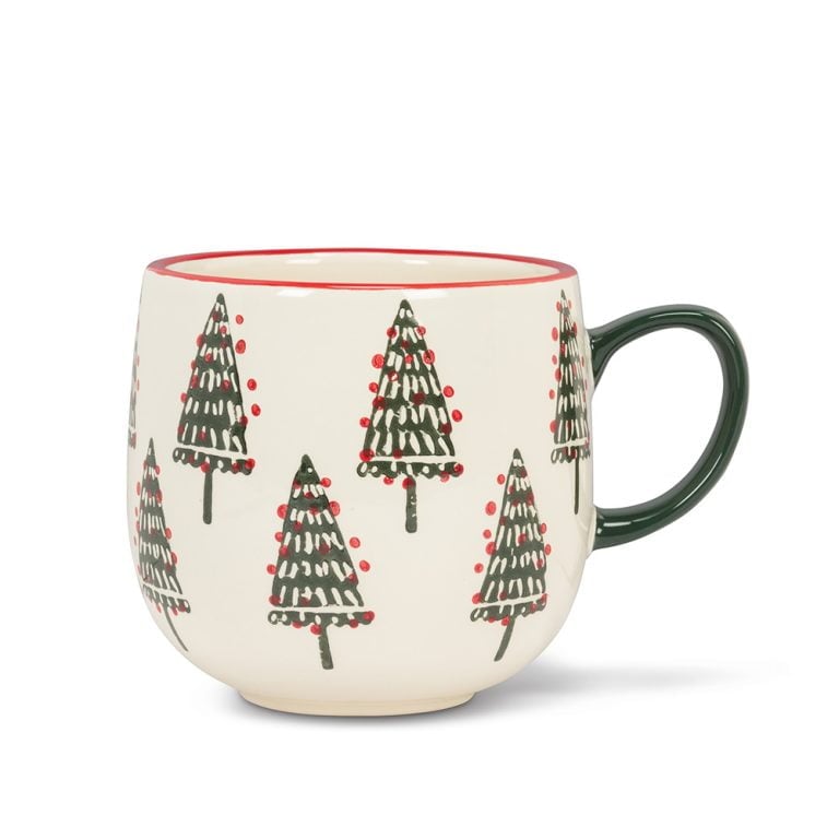 Christmas tree print coffee mug, 14 oz - Décors Véronneau