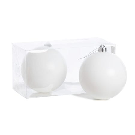 White red finial ornament, 10'' - Décors Véronneau