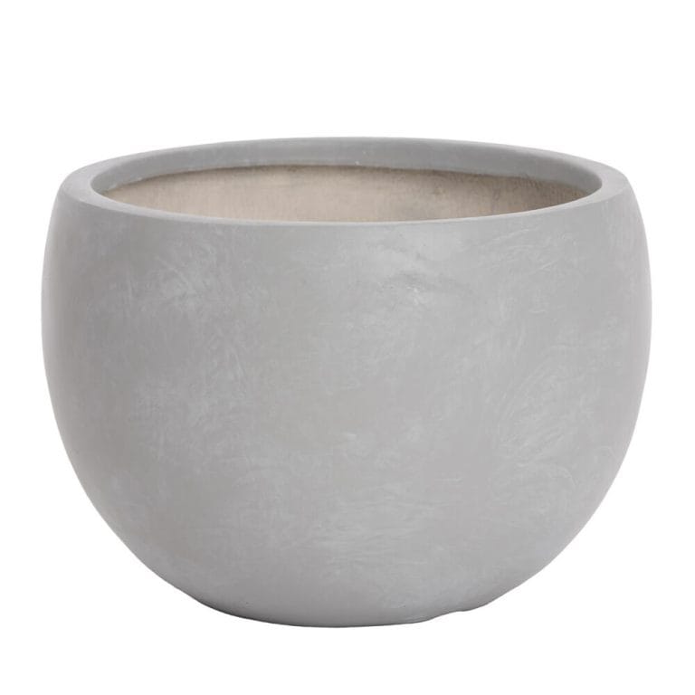 Grey washed fiber clay planter - Décors Véronneau
