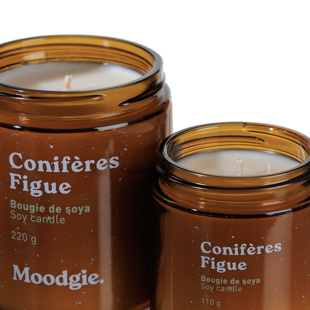 Soy wax candle, conifers fig, 110 g - Décors Véronneau