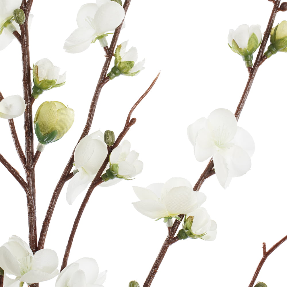 Budding White Peach Tree Stem, 46'' - Décors Véronneau